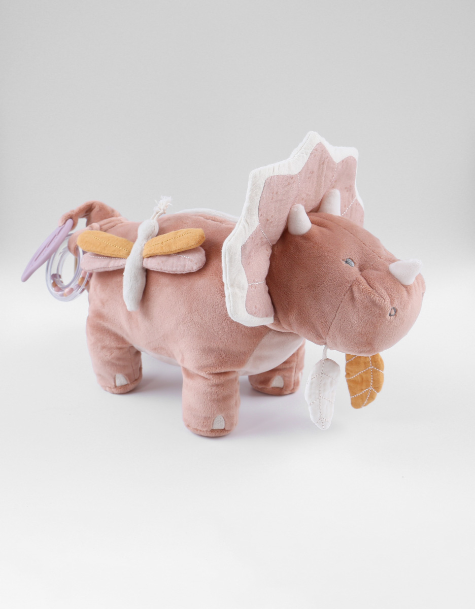 Peluche d'activités Popsie en Veloudoux® et mousseline de coton, rose ...